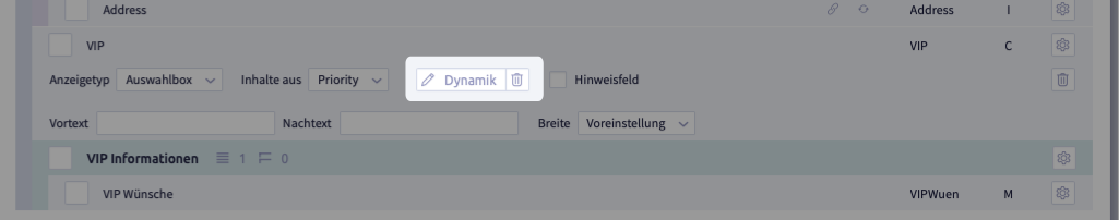 Datensatztypen verwalten - Cortex-InformationsPlattform Online-Dokumentation