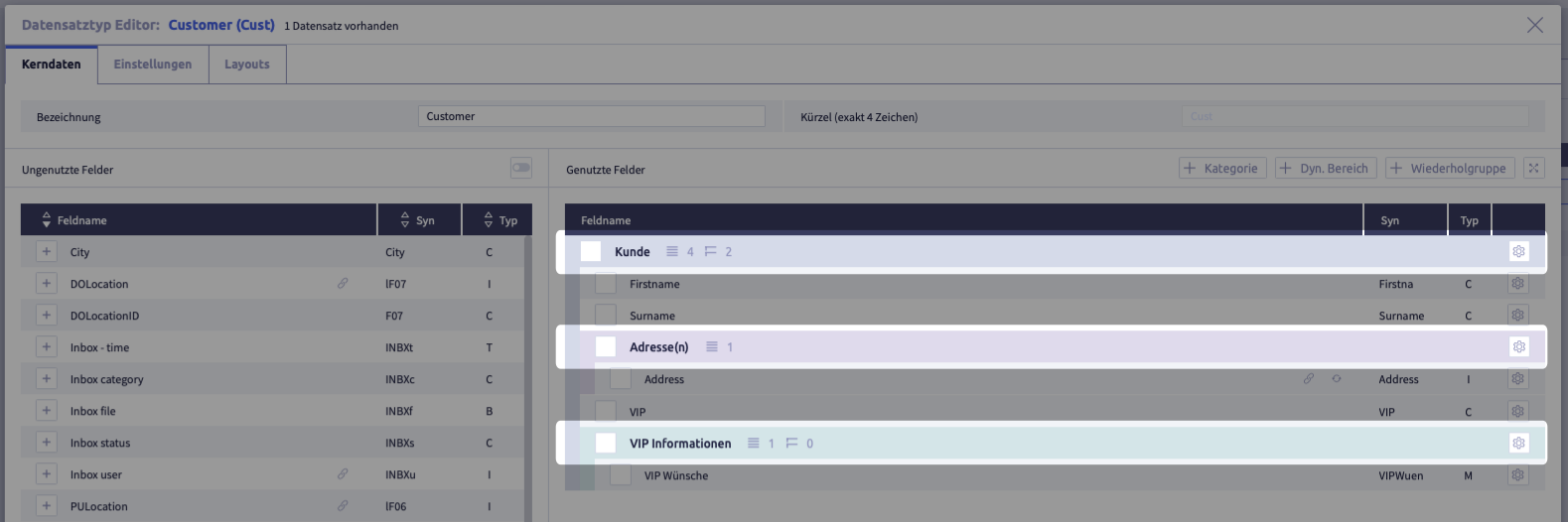 Datensatztypen verwalten - Cortex-InformationsPlattform Online ...